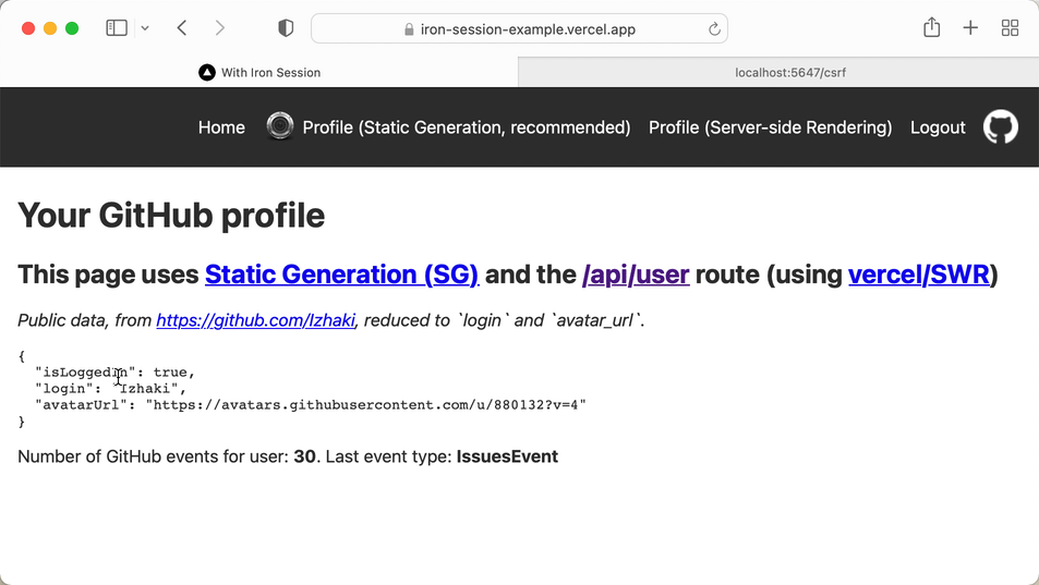 CSRF Protection · Issue #431 · vvo/iron-session · GitHub