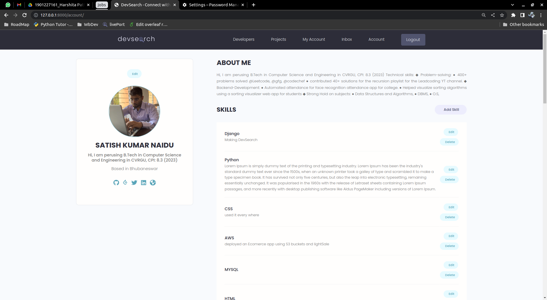 GitHub - Satishnaidu58/devsearch: Developer's socila media app