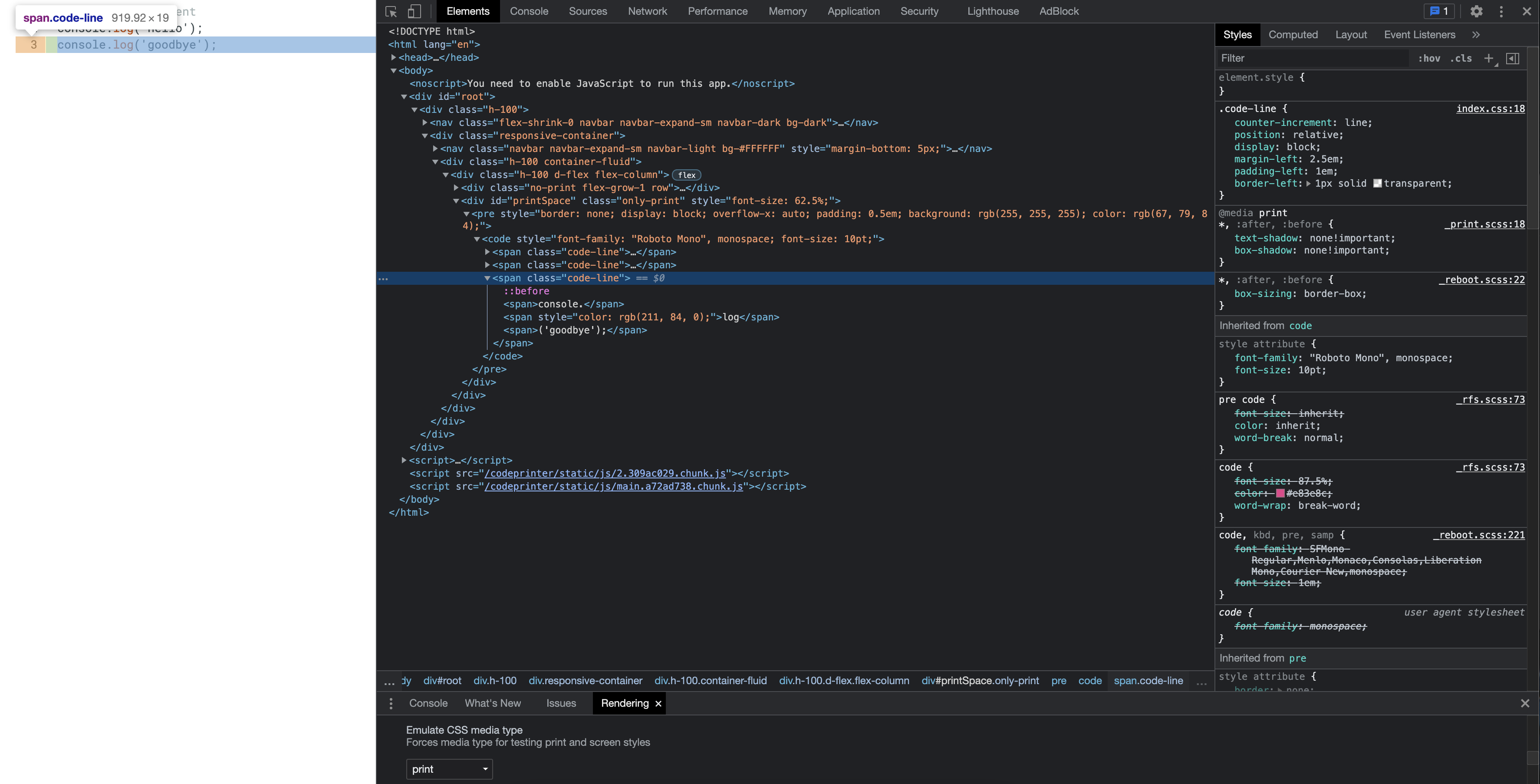 Wrap code lines in spans; style default line numbers using CSS :before · Issue #549 · alecthomas ...