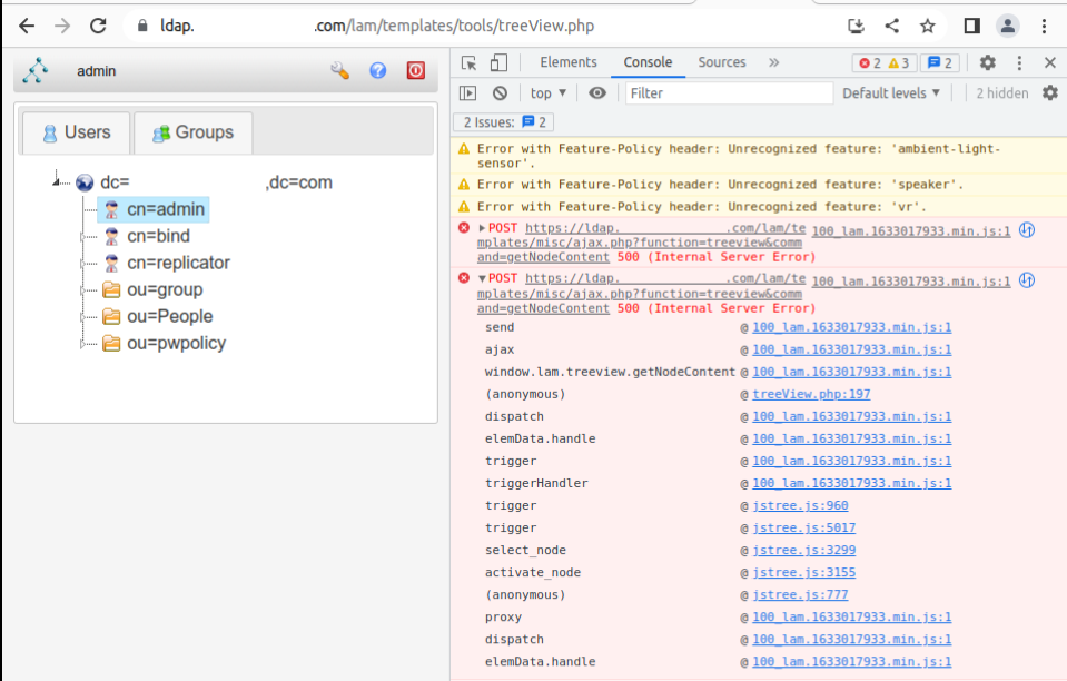 No treeview contents · Issue #196 · LDAPAccountManager/lam · GitHub