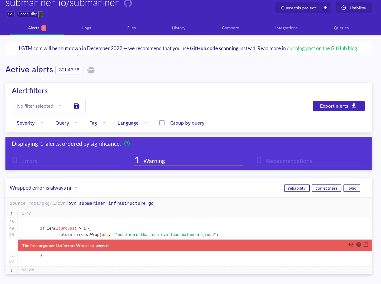 Add CodeQL Variant Analysis Scanning Issue 1970 Submariner io Add CodeQL Variant Analysis Scanning Issue 1970 Submariner io