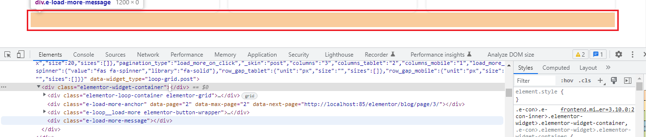 🐞 Empty space in the Grid loop widget (load more) · Issue #20977 · elementor/elementor · GitHub