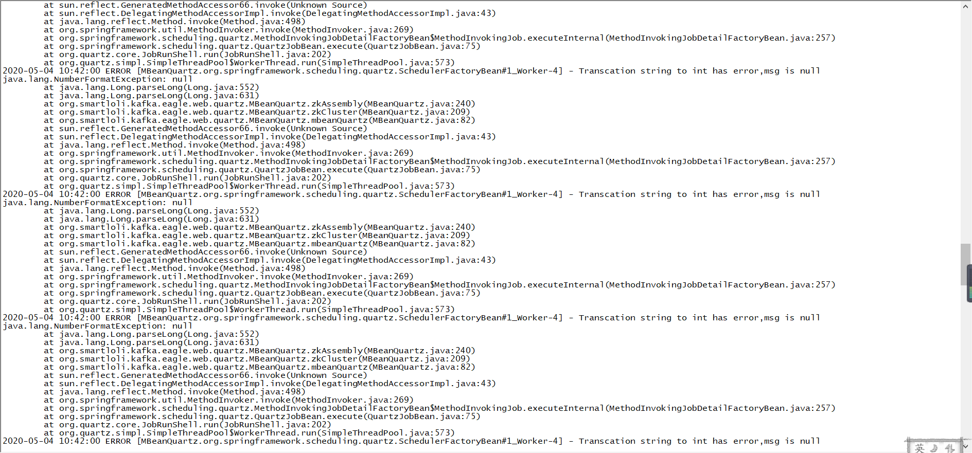 Kafka Eagle1.3.5,1.3.6后台报错 · Issue #343 · smartloli/EFAK · GitHub