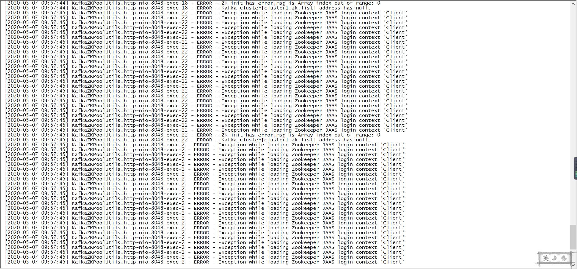 Kafka Eagle1.3.5,1.3.6后台报错 · Issue #343 · smartloli/EFAK · GitHub