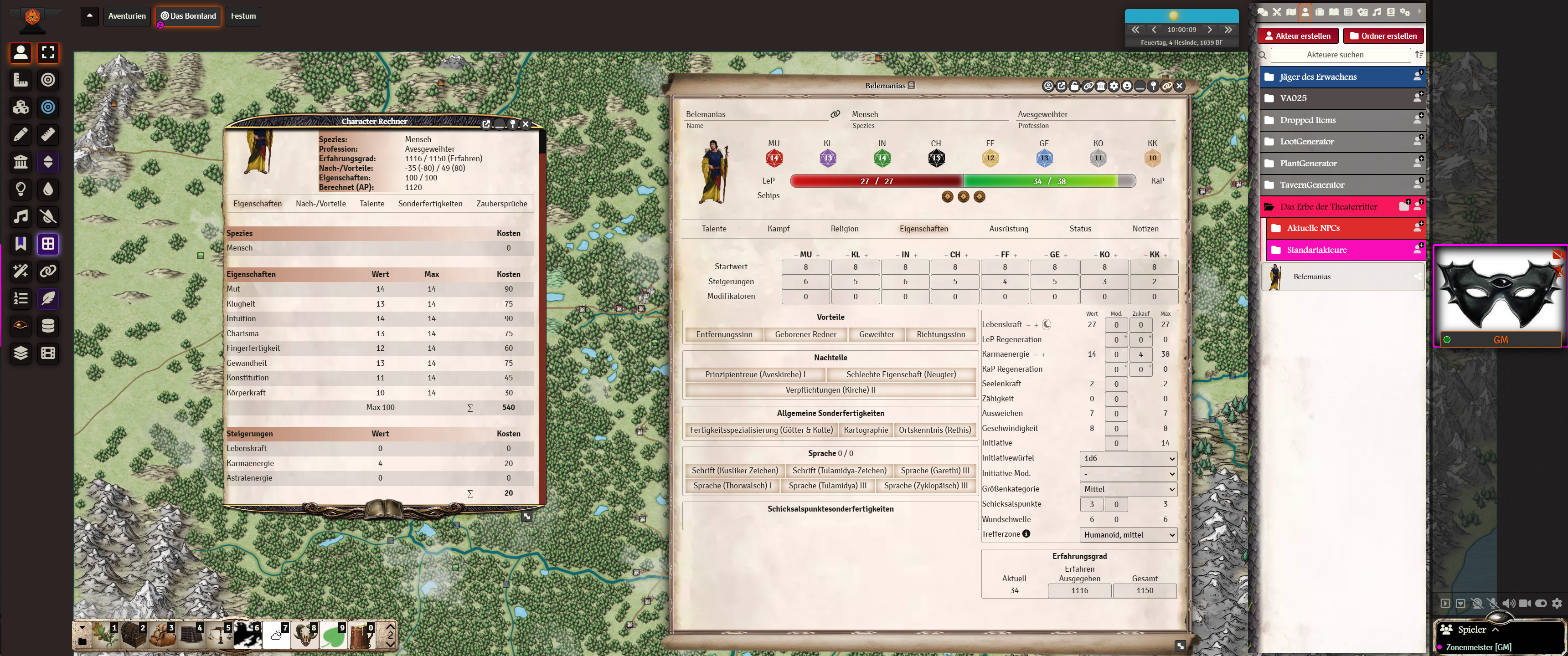 Charakterrechner: falsche Berechnung zugekaufter LeP, AsP & KaP · Issue #1369 · Plushtoast/dsa5 ...