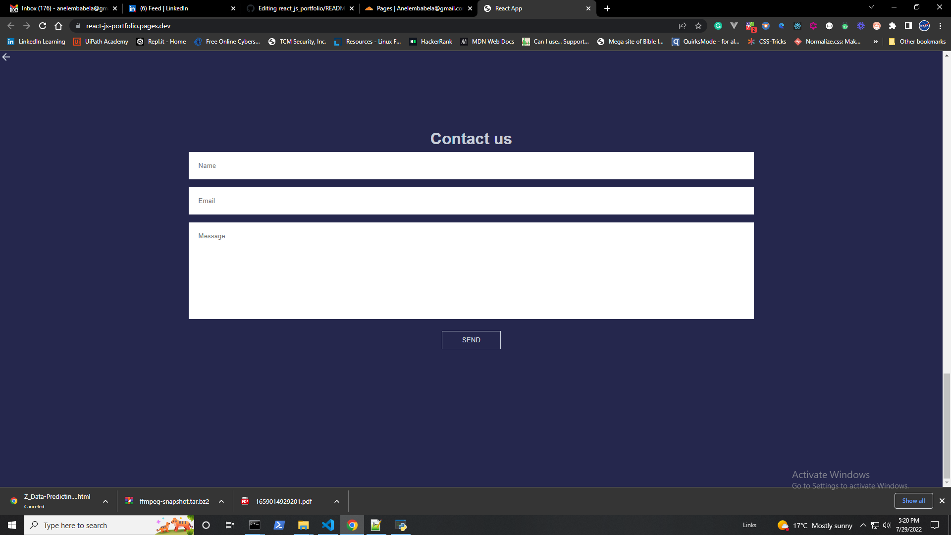 GitHub - AneleMbabela/react_js_portfolio: Old reactjs based Portfolio