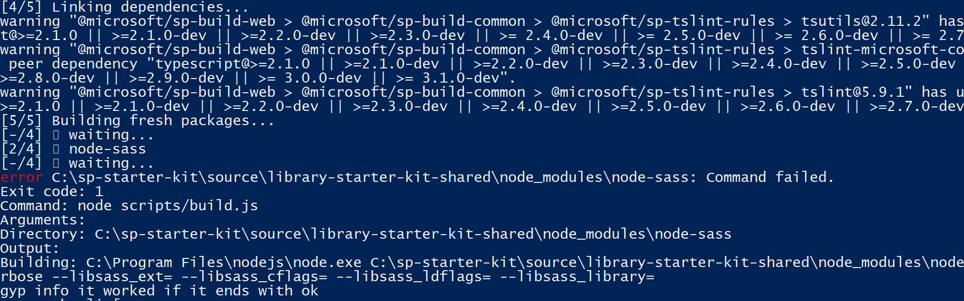 How to successfully run npm install in 'library-starter-kit-shared' · Issue #504 · pnp/sp ...