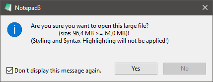 Notepad3 cann't open super large file · Issue #3001 · rizonesoft/Notepad3 · GitHub