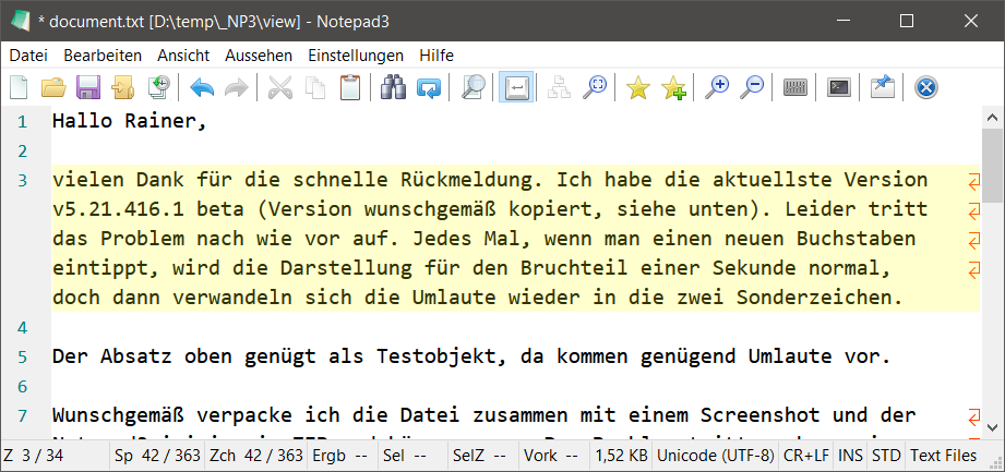 Problem mit deutschen Umlauten · Issue #3337 · rizonesoft/Notepad3 · GitHub
