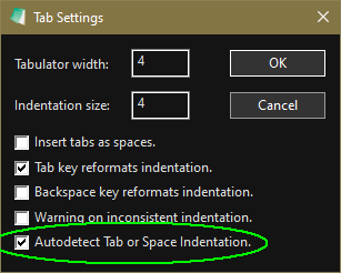 Allow automation of tab inserts tab/spaces based on document · Issue #4570 · rizonesoft/Notepad3 ...