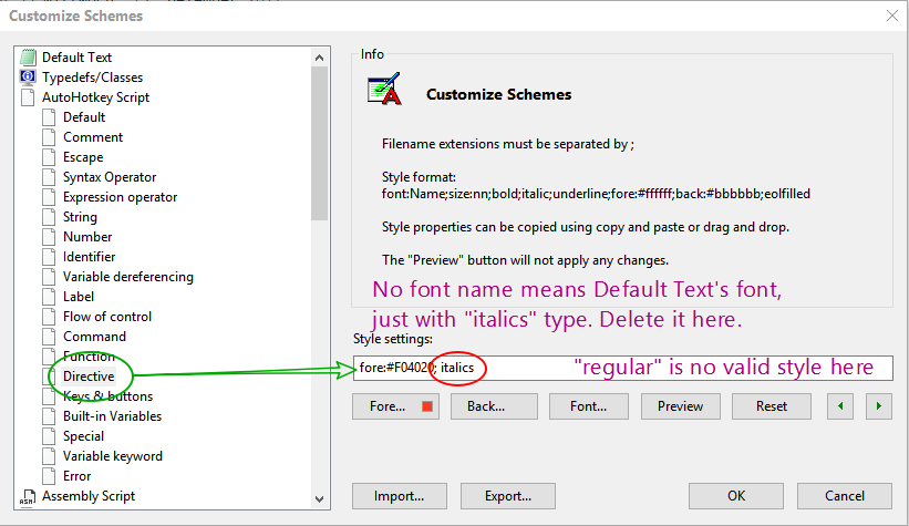 Changing the font style in scheme · Issue #227 · rizonesoft/Notepad3 · GitHub