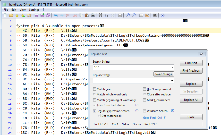 Empty lines and Regular Expressions · Issue #371 · rizonesoft/Notepad3 · GitHub