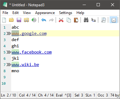 Find Text->Focused View, then just view the result? meaningless, while cut/copy/paste them(the ...