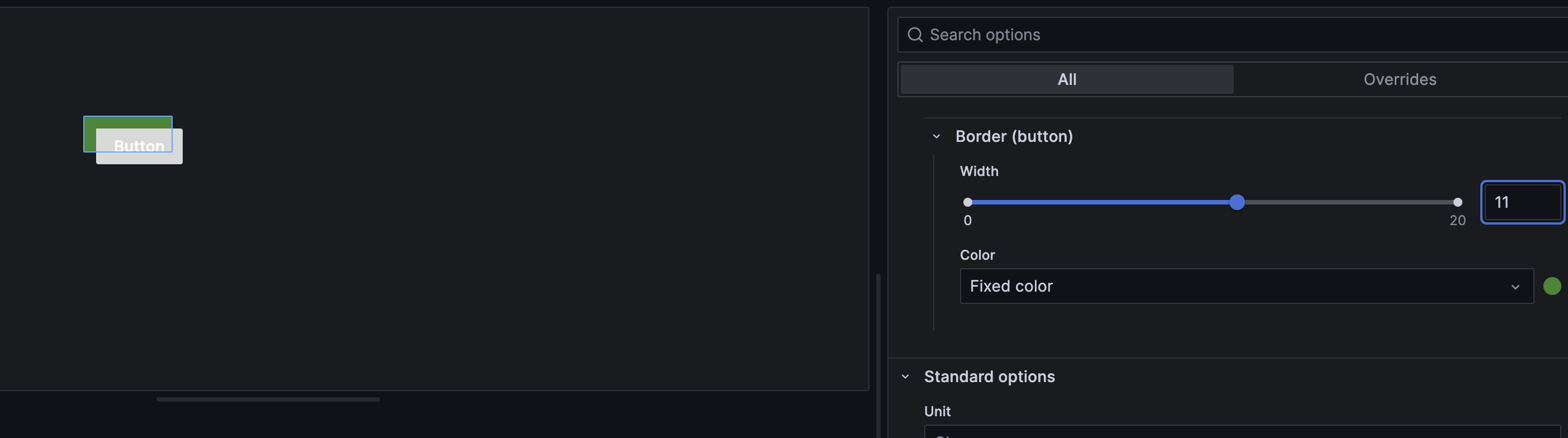 Canvas: Button API Border not applied correctly · Issue #74501 · grafana/grafana · GitHub