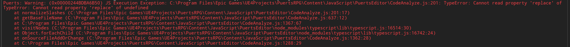 [Unreal_v1.0.1] 写完ts并保存后，UE控制台会报错，这也导致了无法生成对应蓝图类 · Issue #915 · Tencent/puerts · GitHub