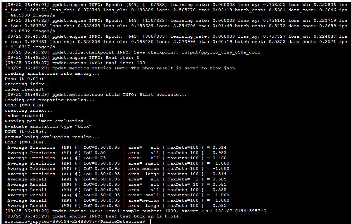 eval 后的 这个 值 是 判断模型正确 检测出类别的 准确率么？ · Issue #4239 · PaddlePaddle/PaddleDetection · GitHub