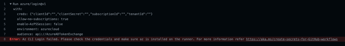 Login failed with the same credentials · Issue #295 · Azure/login · GitHub