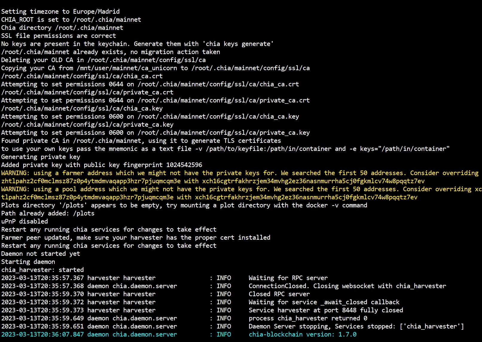 Error in log after upgrading to 1.7.0 · Issue #194 · Chia-Network/chia-docker · GitHub
