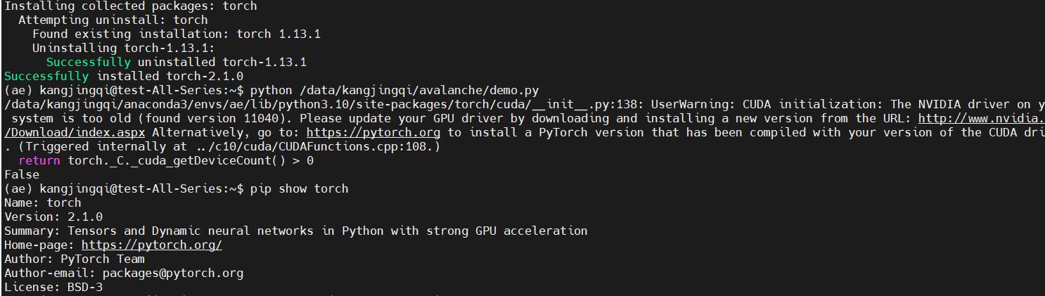 Avalanche unable to use cuda device. · Issue #1530 · ContinualAI/avalanche · GitHub