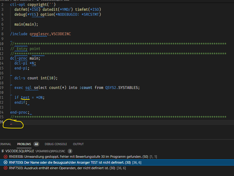 Errors not correctly cross-referenced to source (`*LVL2`) · Issue #405 · codefori/vscode-ibmi ...