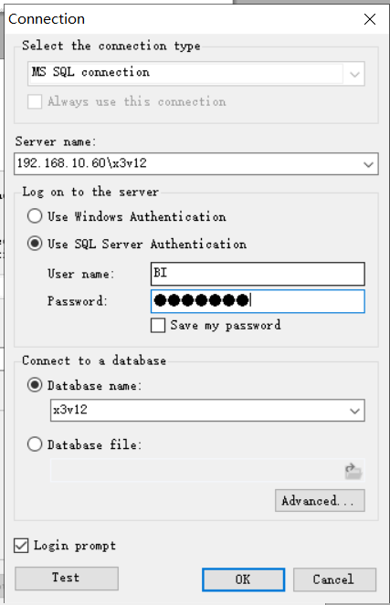 Password Saved In Connect String Even No Checked Save My Password And Checked Login Prompt