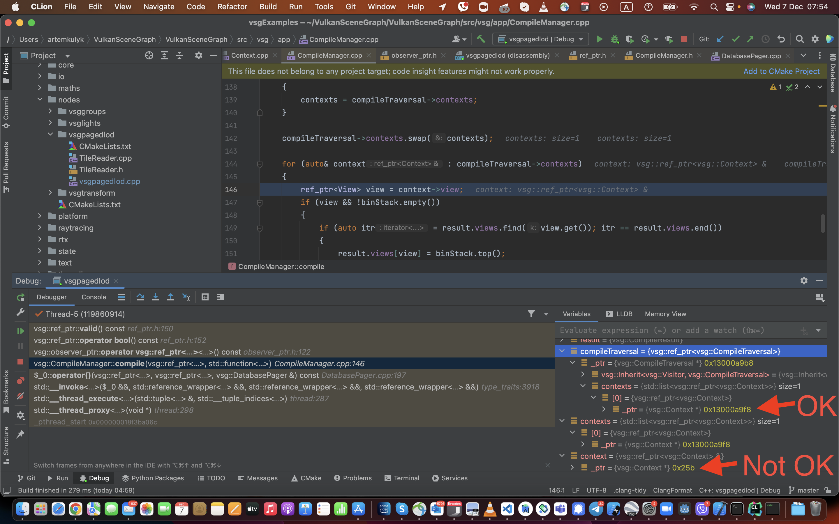 Crash (EXC_BAD_ACCESS) in vsg::CompileManager::compile() while running vsgpagedlod · Issue #632 ...