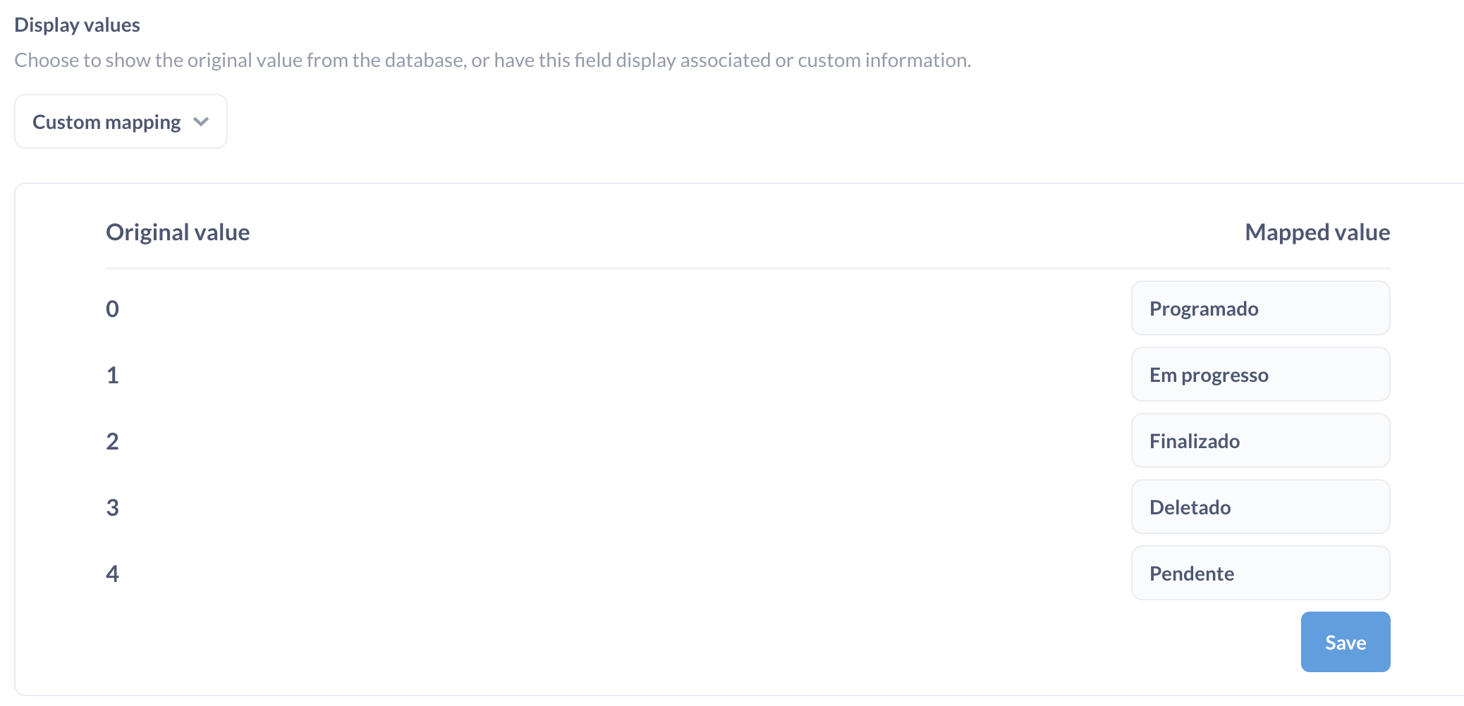 Custom Mappings on MongoDB show rows with no matching results and display as numeric instead of ...
