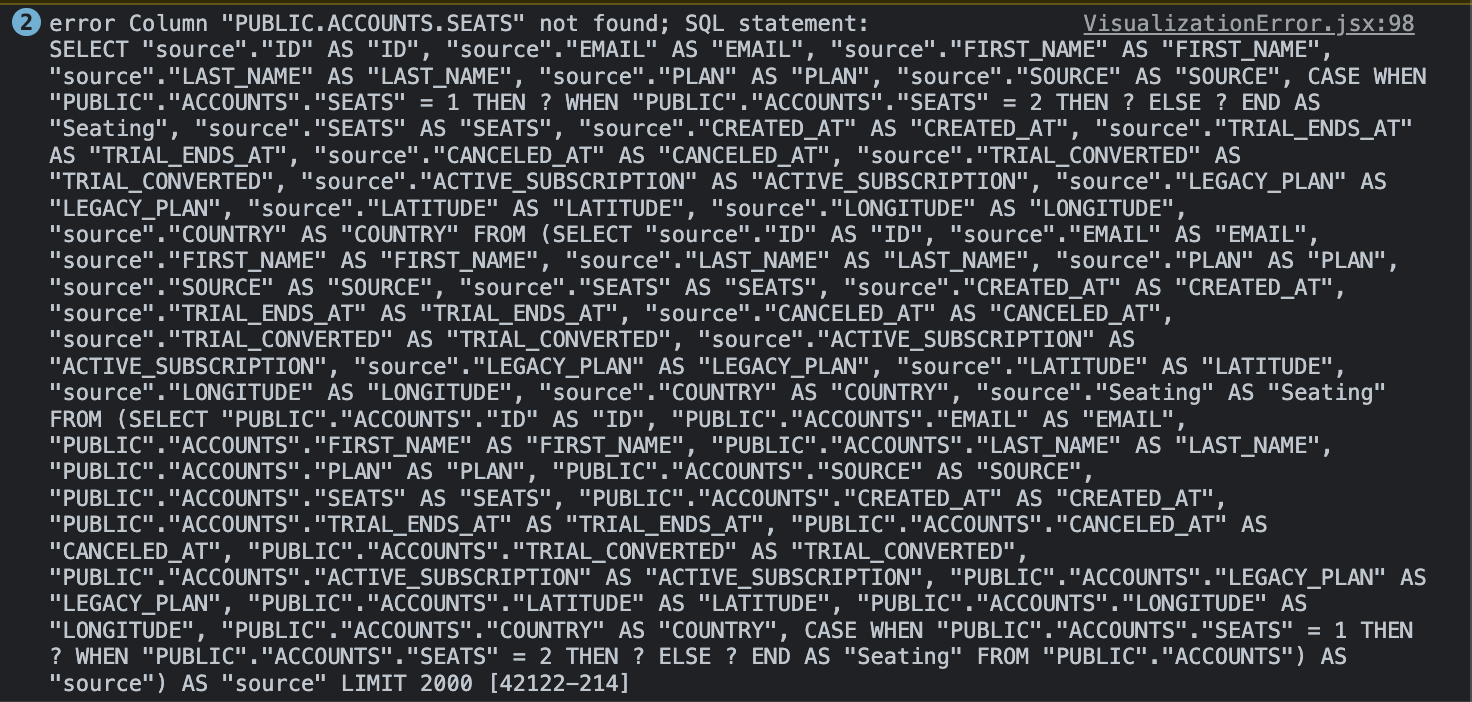 Changing column order on model view then almost saving without preview breaks model with custom ...