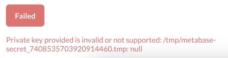 Attempting to upload RSA private key (PEM PK8) to connect to Snowflake fails with Private key ...