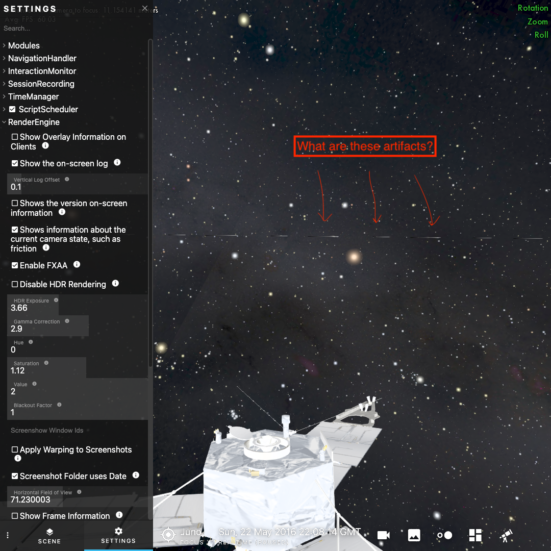 Rendering artifacts on night sky · Issue #2345 · OpenSpace/OpenSpace · GitHub
