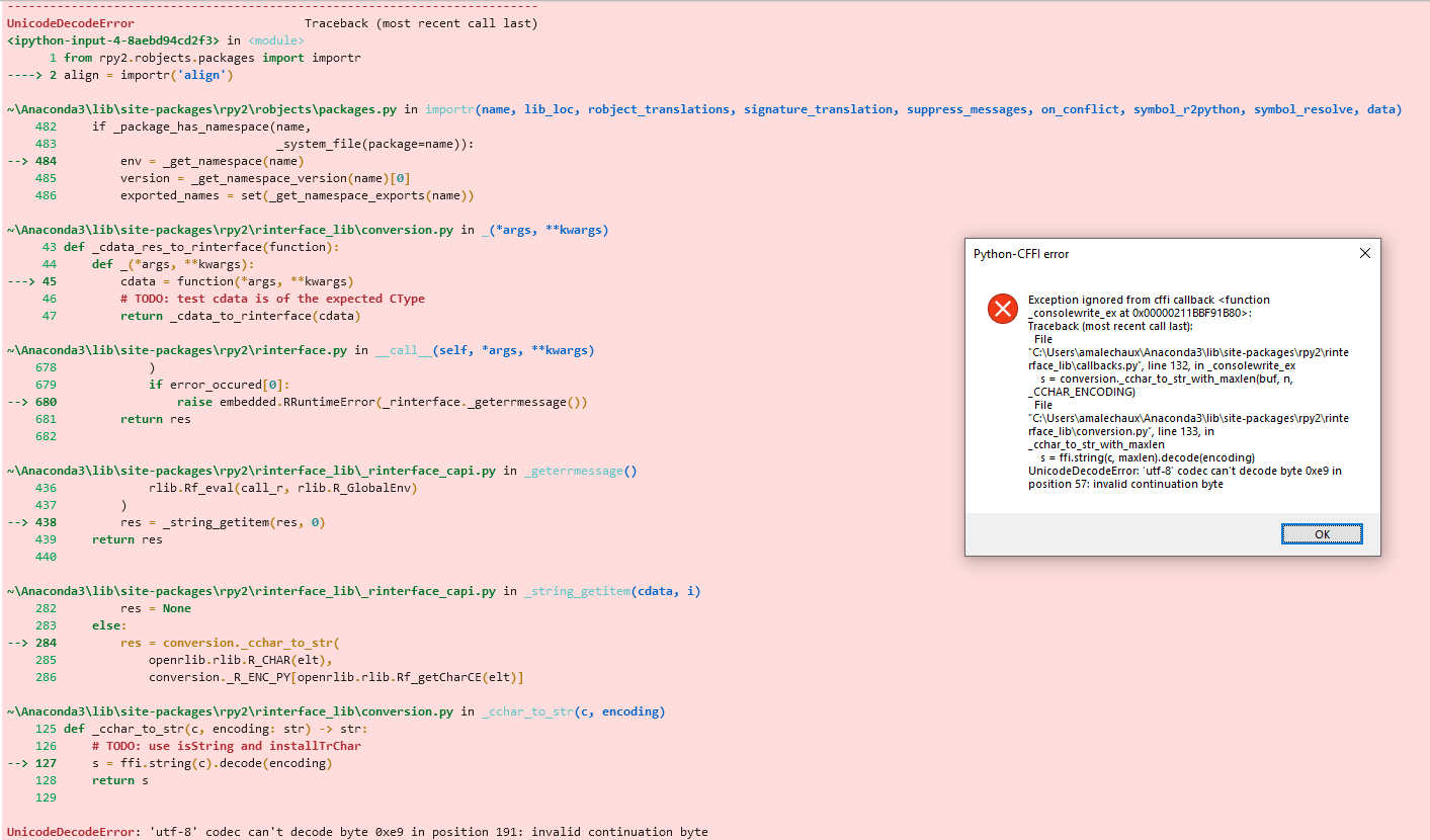 Unicodedecodeerror When Trying To Import With Rpy2 · Issue 1 · Karlropkinsalign · Github 3185