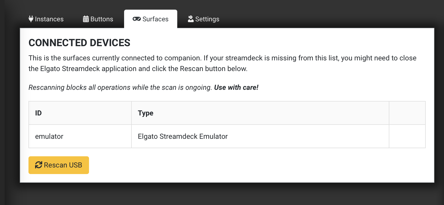 [BUG] companion won't find my Stream Deck · Issue #1677 · bitfocus/companion · GitHub