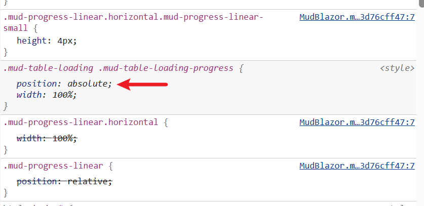MudDataGrid default "Loading" content shows a scrollbar when no data · Issue #6851 · MudBlazor ...