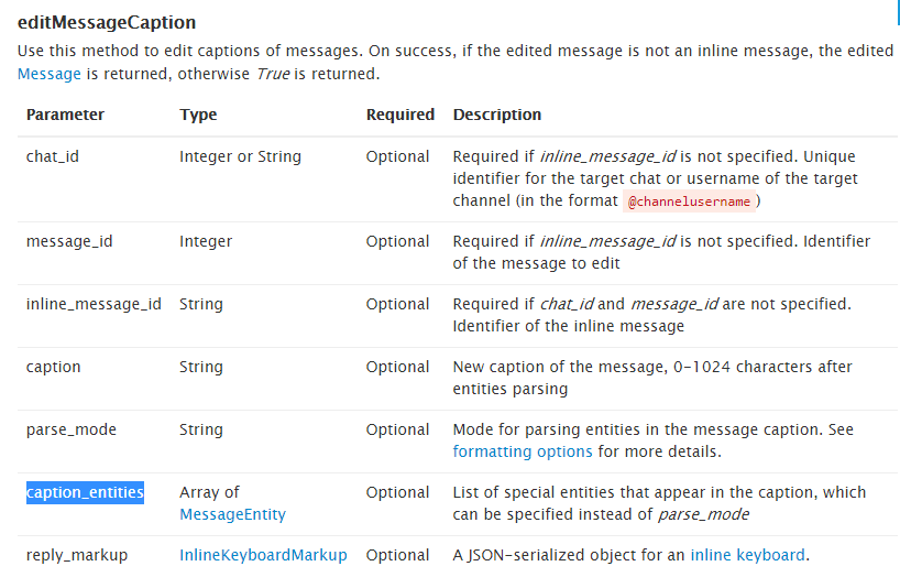 editMessages caption · Issue #1247 · eternnoir/pyTelegramBotAPI · GitHub