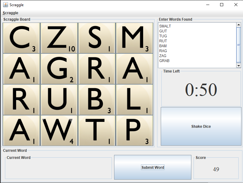 GitHub - amauriciogonzalez/Scraggle: A gaming application in Java that combines rules of ...