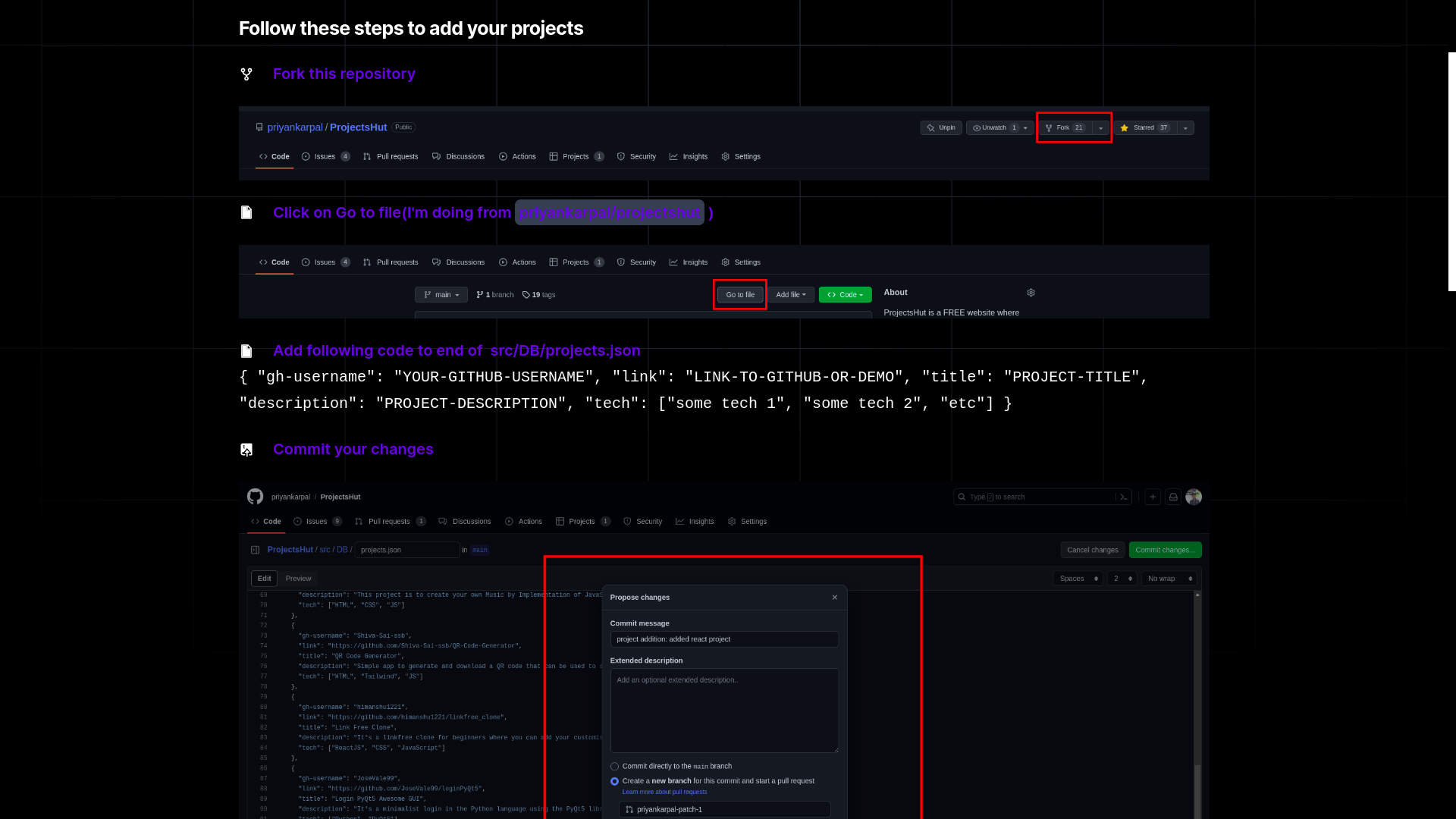 [Docs]: update docs according to the `contributing.md` file · Issue #333 · priyankarpal ...