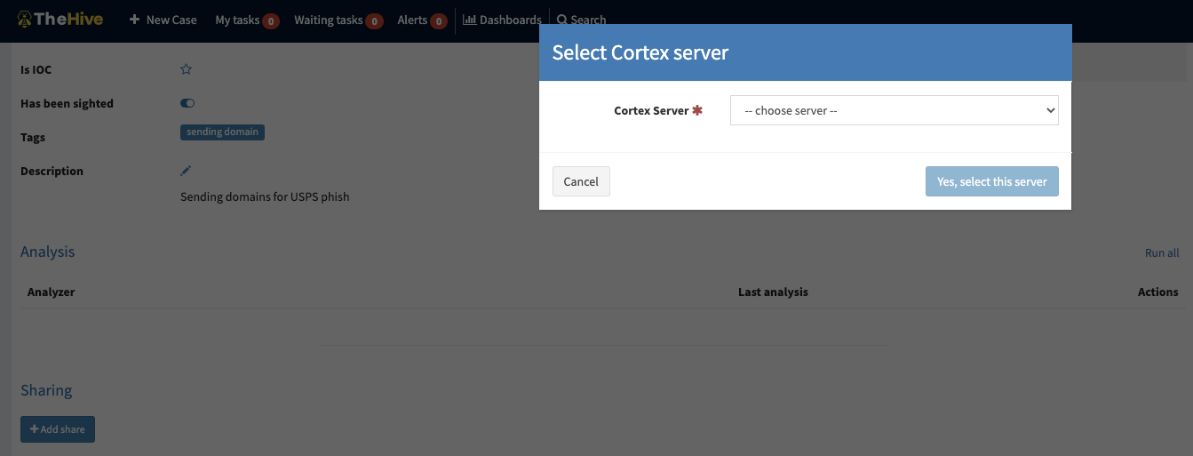 Cortex Analyzers not visible · Issue #1531 · TheHive-Project/TheHive · GitHub