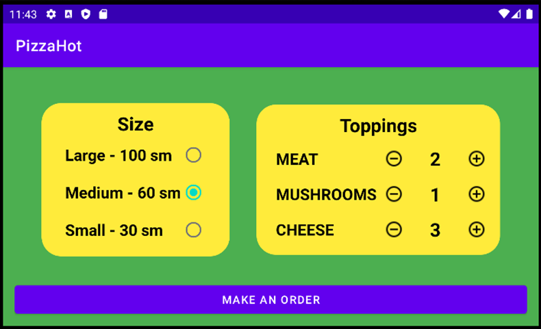 GitHub - NedashkivskijTV/ITSTEP-JAVA-Android-HW20221128: homework from 2022/11/28 - PizzaHot ...