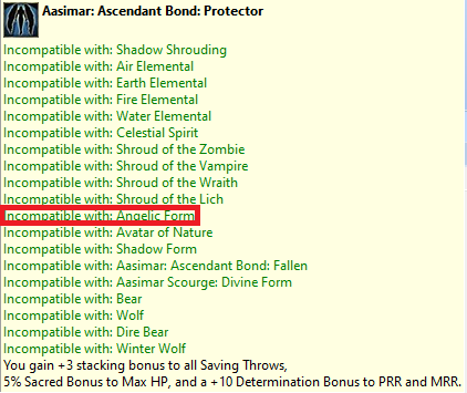 Angelic Form + Ascendant Form (Aasimar) · Issue #569 · Maetrim/DDOBuilder · GitHub