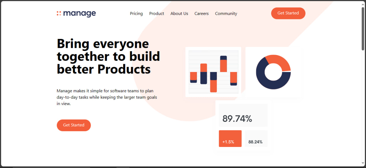 GitHub - Munirmohammed/Manage-Landing-Page: Manage makes it simple for software teams to plan ...