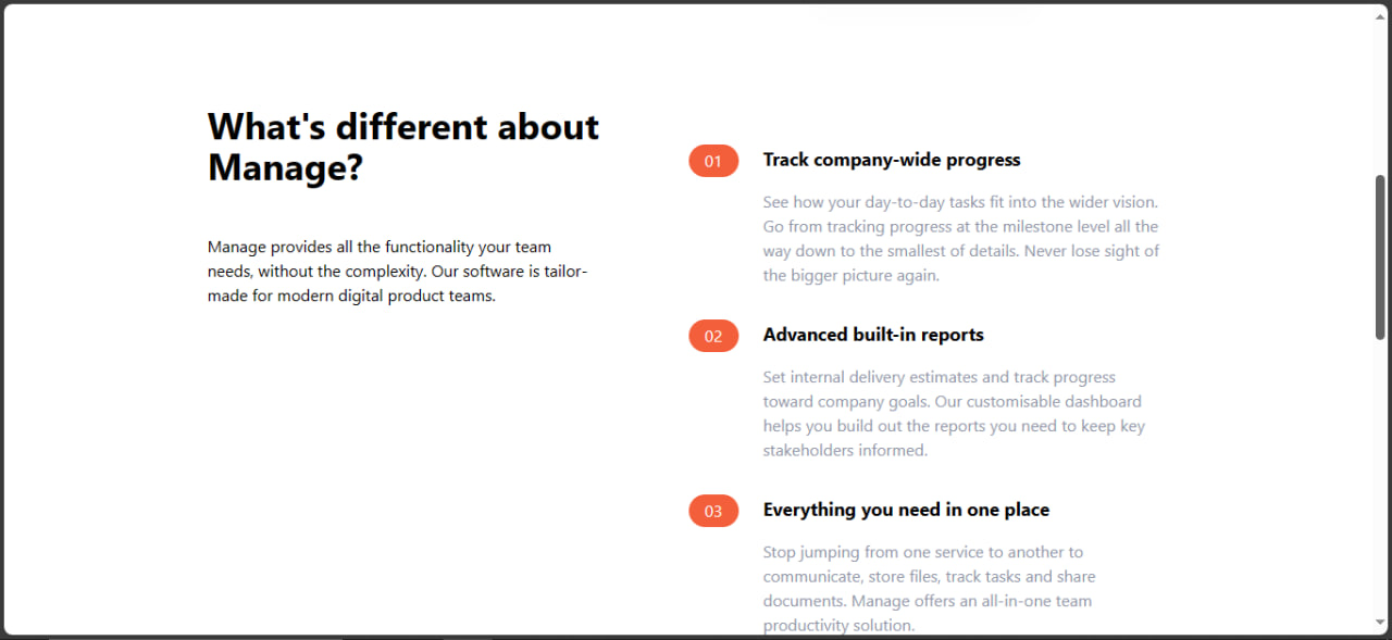 GitHub - Munirmohammed/Manage-Landing-Page: Manage makes it simple for software teams to plan ...