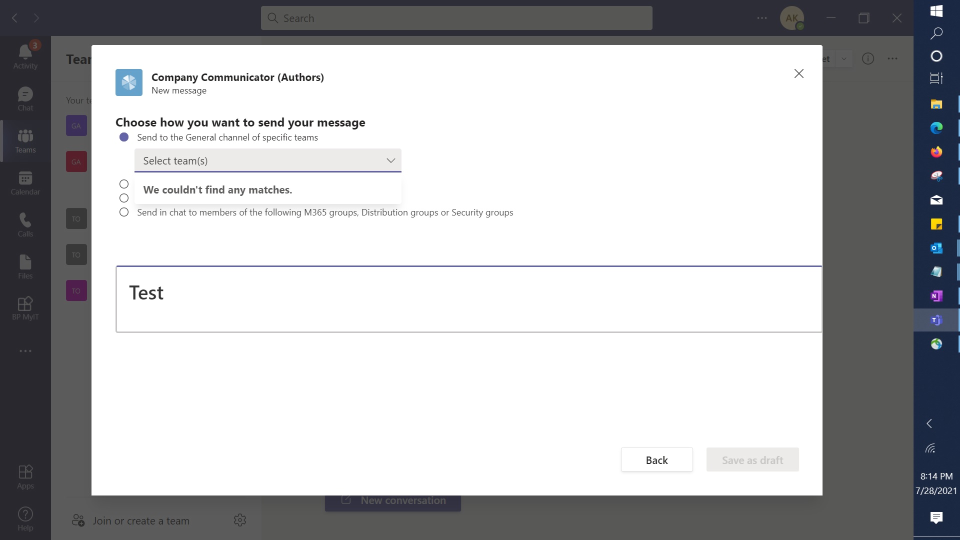 Company Communicator App Stuck in Save as Draft Page (Author Experience) · Issue #477 ...