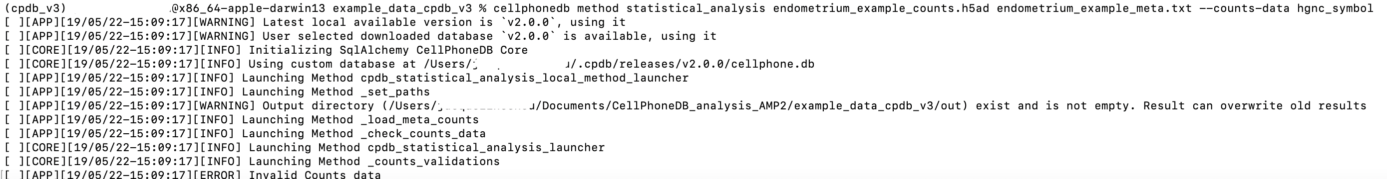 Error w/ h5ad input (example and my data) · Issue #36 · ventolab/CellphoneDB · GitHub