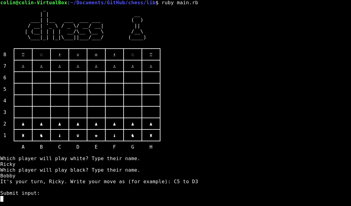 GitHub - chayre/chess: Chess recreated in Ruby