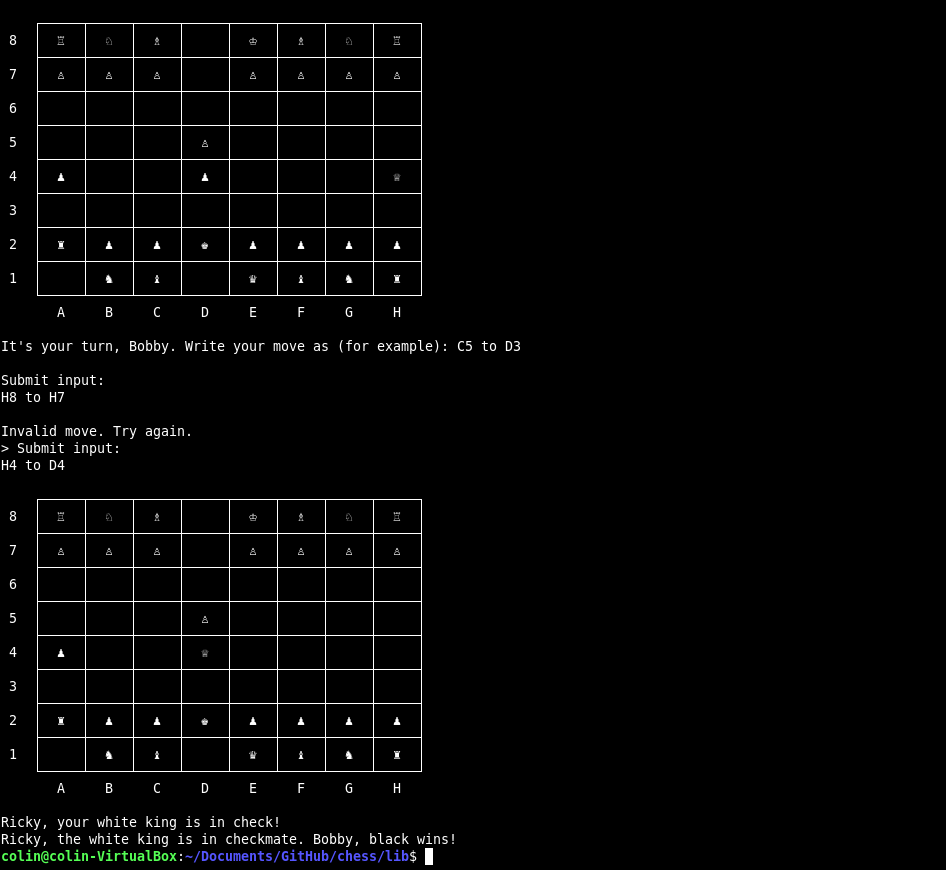 GitHub - chayre/chess: Chess recreated in Ruby