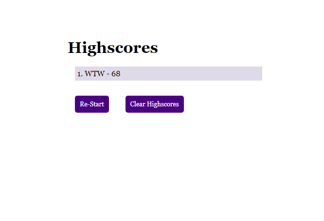 GitHub - sirwettering/code-quiz