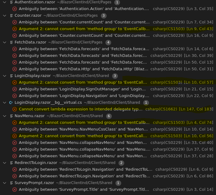 Some problems occurred when opening razor in VScode · Issue #5248 · dotnet/vscode-csharp · GitHub