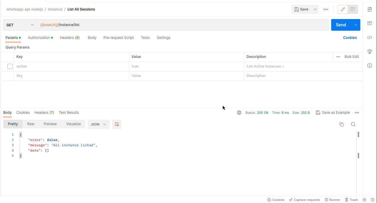 list all instances active params · Issue #614 · salman0ansari/whatsapp-api-nodejs · GitHub