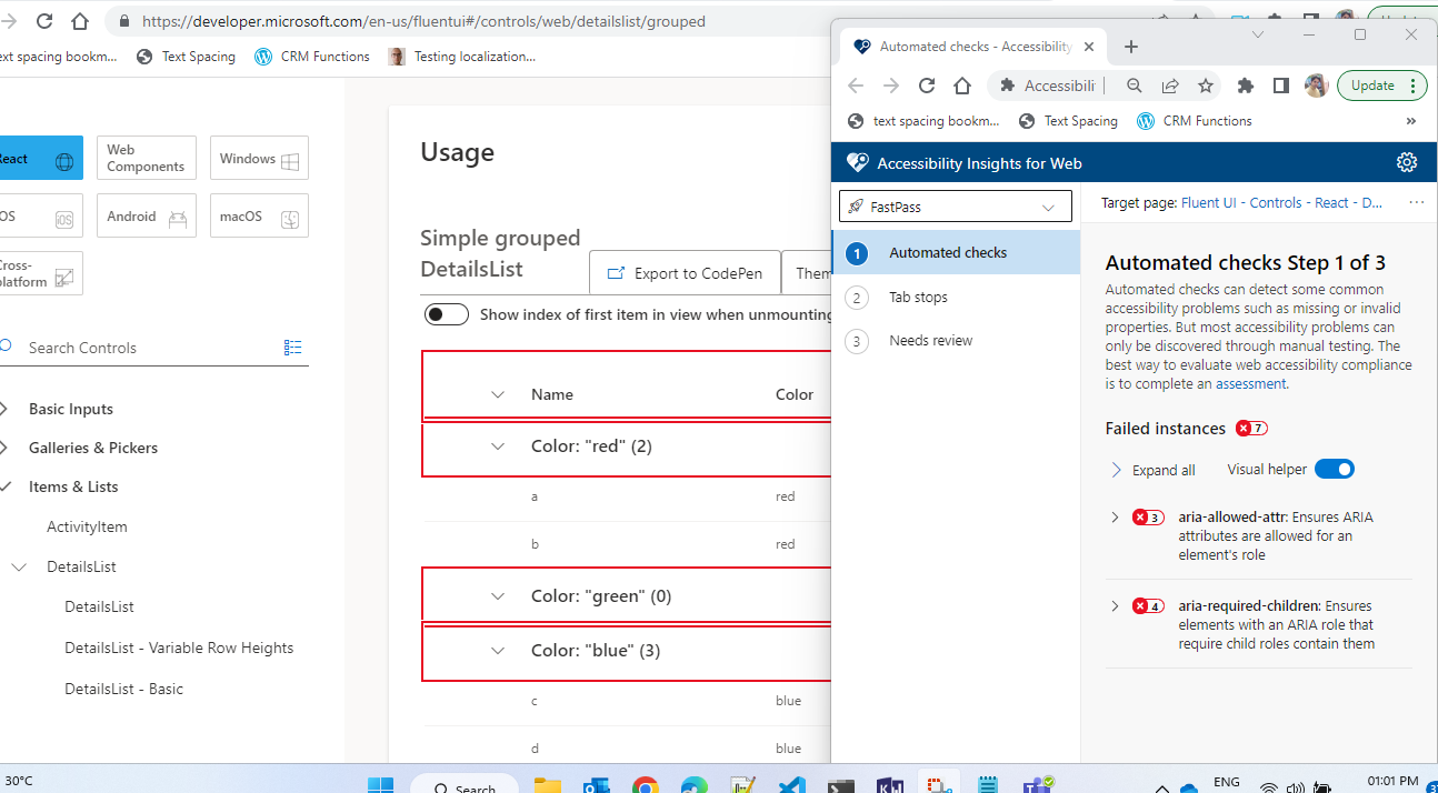 Accessibility Issue with Grouped Details List Component · Issue #27045 · microsoft/fluentui · GitHub