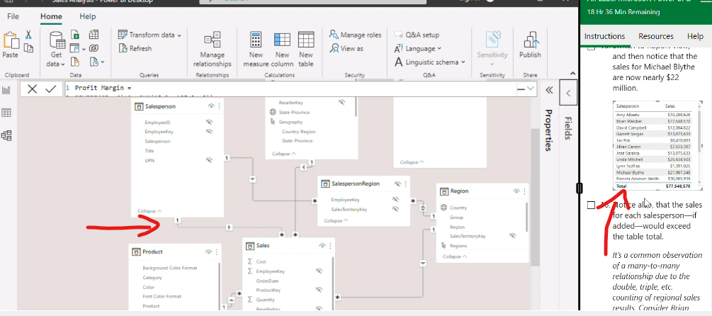 Power BI lab 3 design data model Exercise 4: step 13-16 · Issue #166 ...